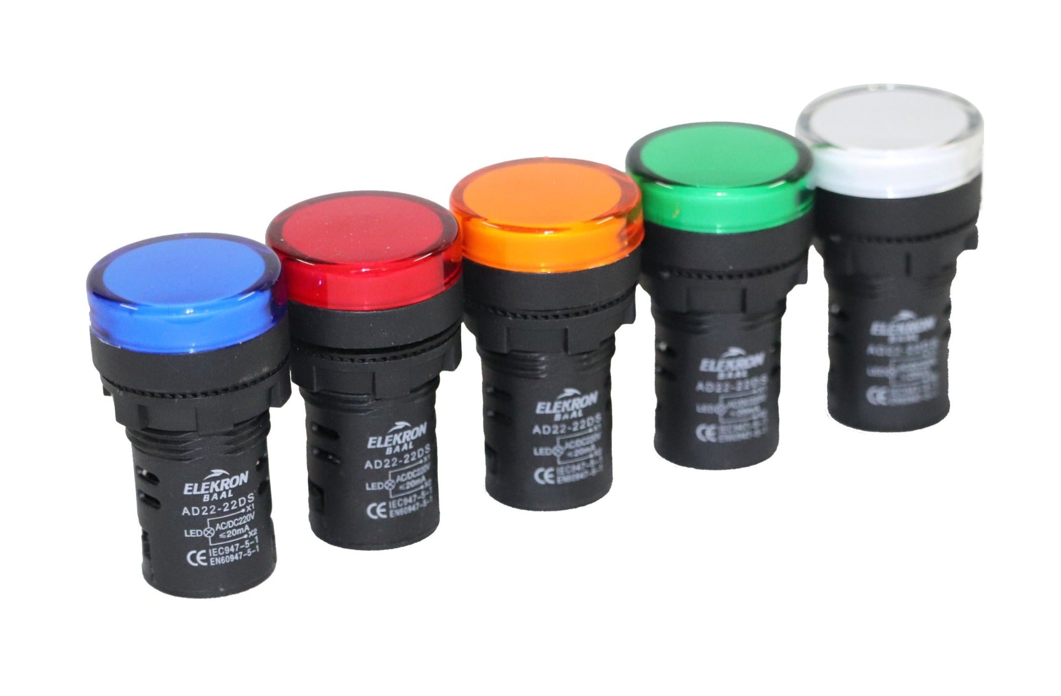 22mm LED Pilot Lights-220V AC/DC- IP66 – Elekron Baal