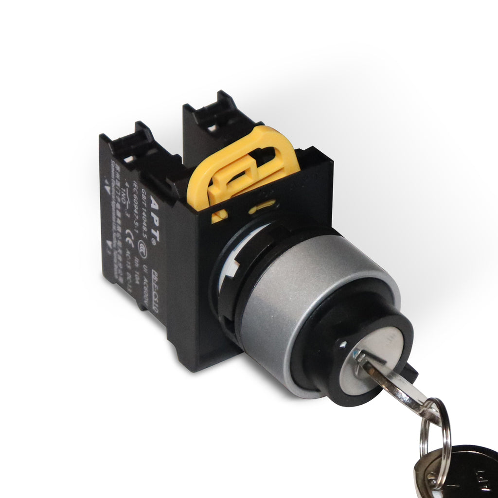 22mm Selector Key Switch 2 Position Elekron Baal