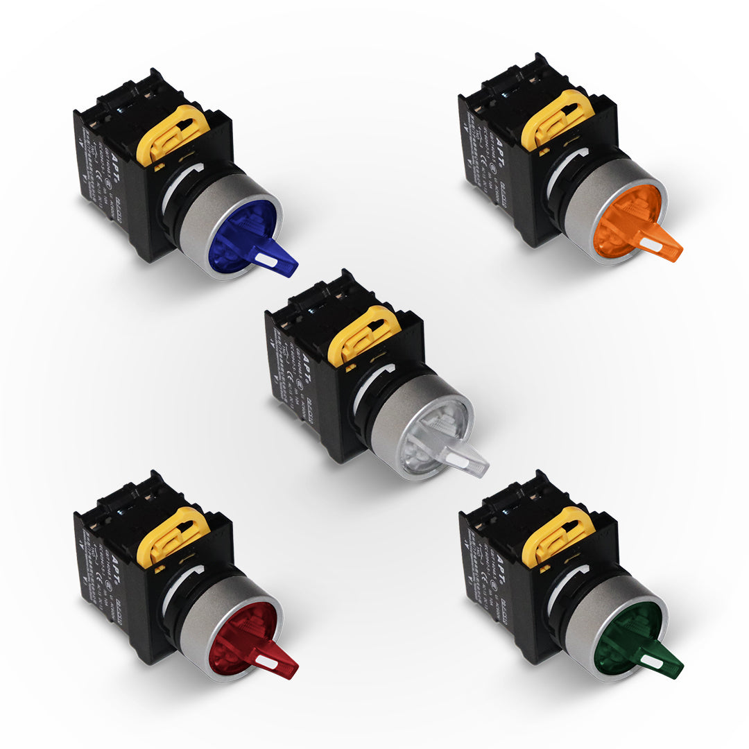 22mm Illuminated 2 Position Selector Switch- 24V AC/DC – Elekron Baal