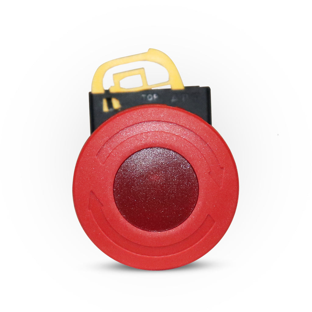 22mm illuminated E-stop- Twist release – Elekron Baal