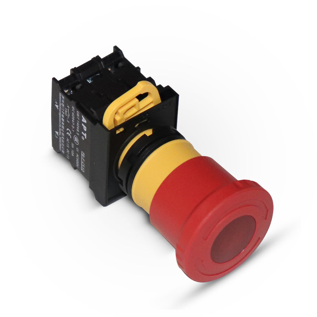 22mm illuminated E-stop- Twist release – Elekron Baal