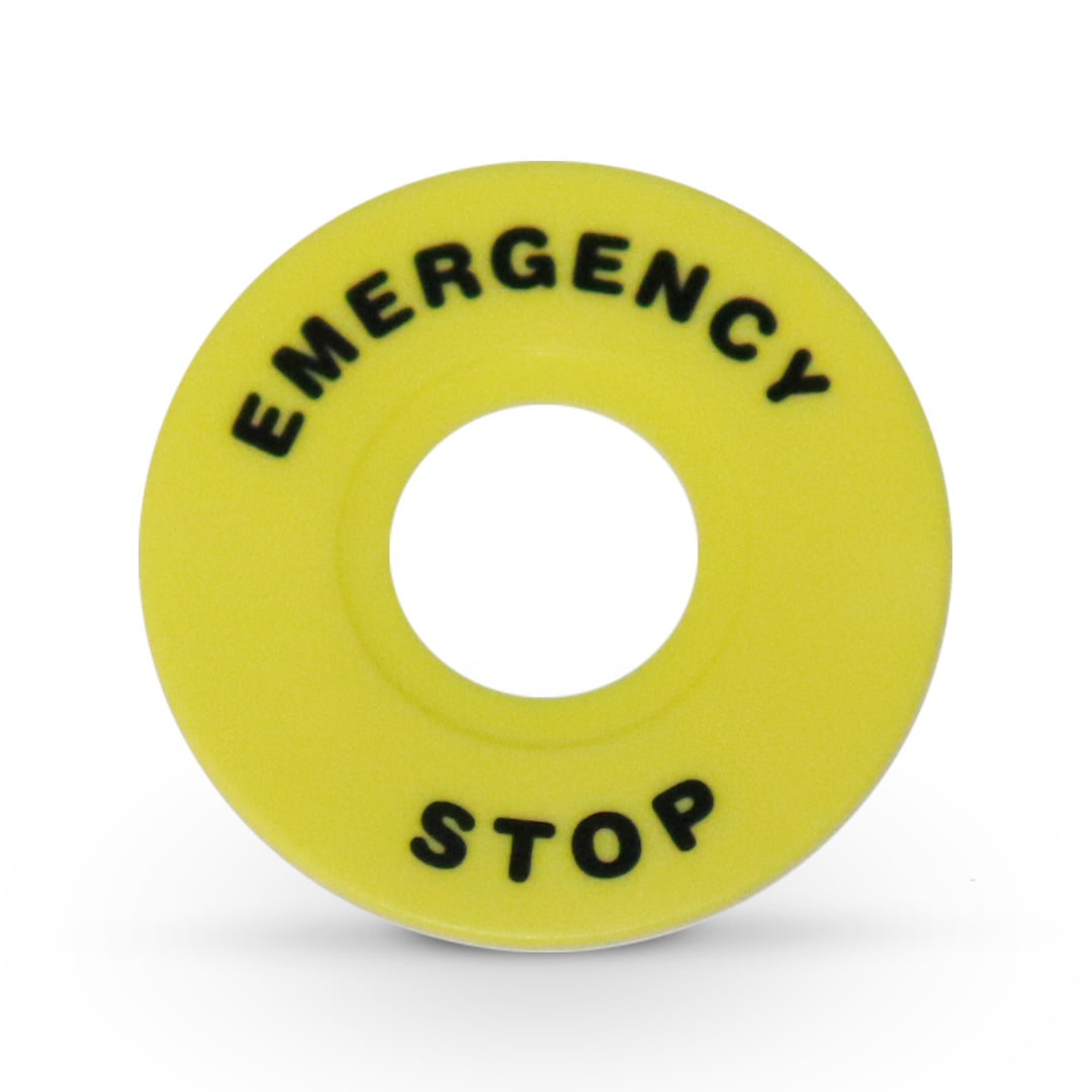 E-stop Legend Plate- 60mm – Elekron Baal
